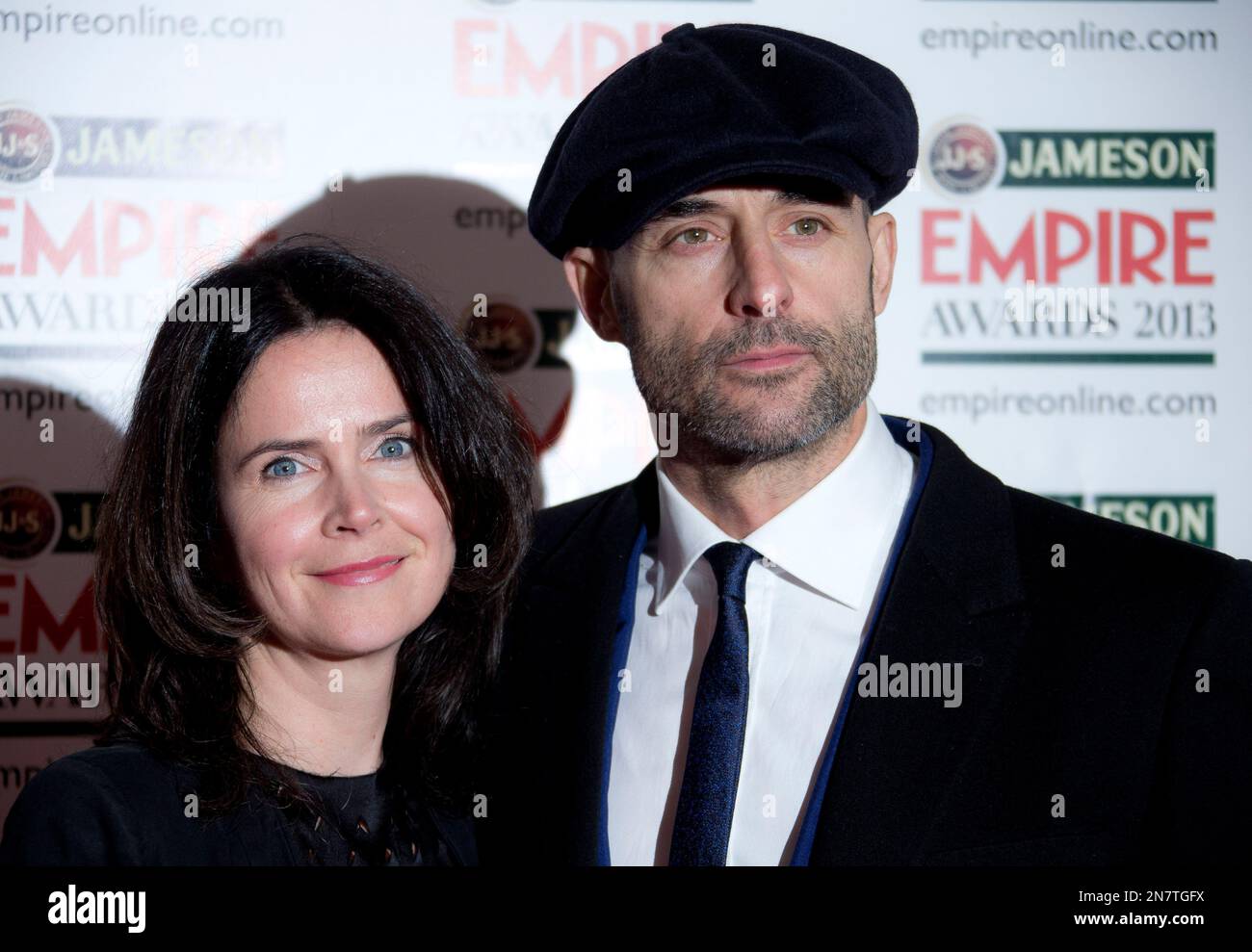 Mark Strong and his wife arrive for the Jameson Empire Awards at ...