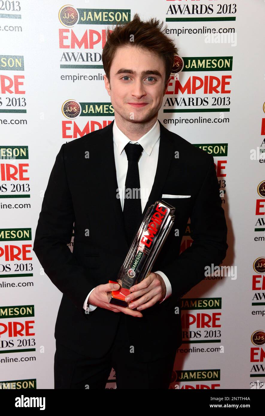 Daniel Radcliffe, winner of the Empire Hero Award seen at the Jameson ...