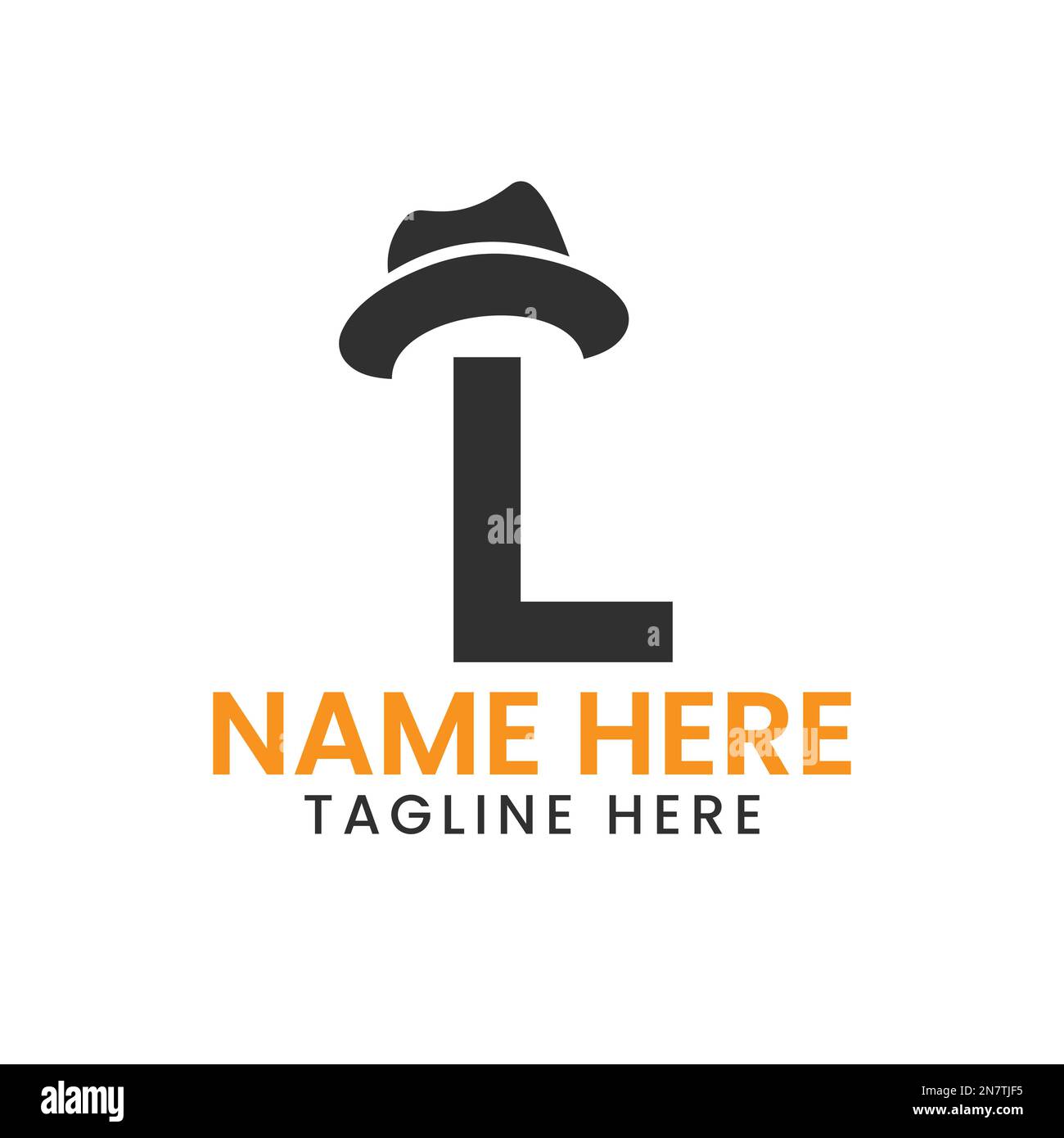 Letter L Gentlemen Hat Logo Design Concept With Cowboy Hat Icon ...