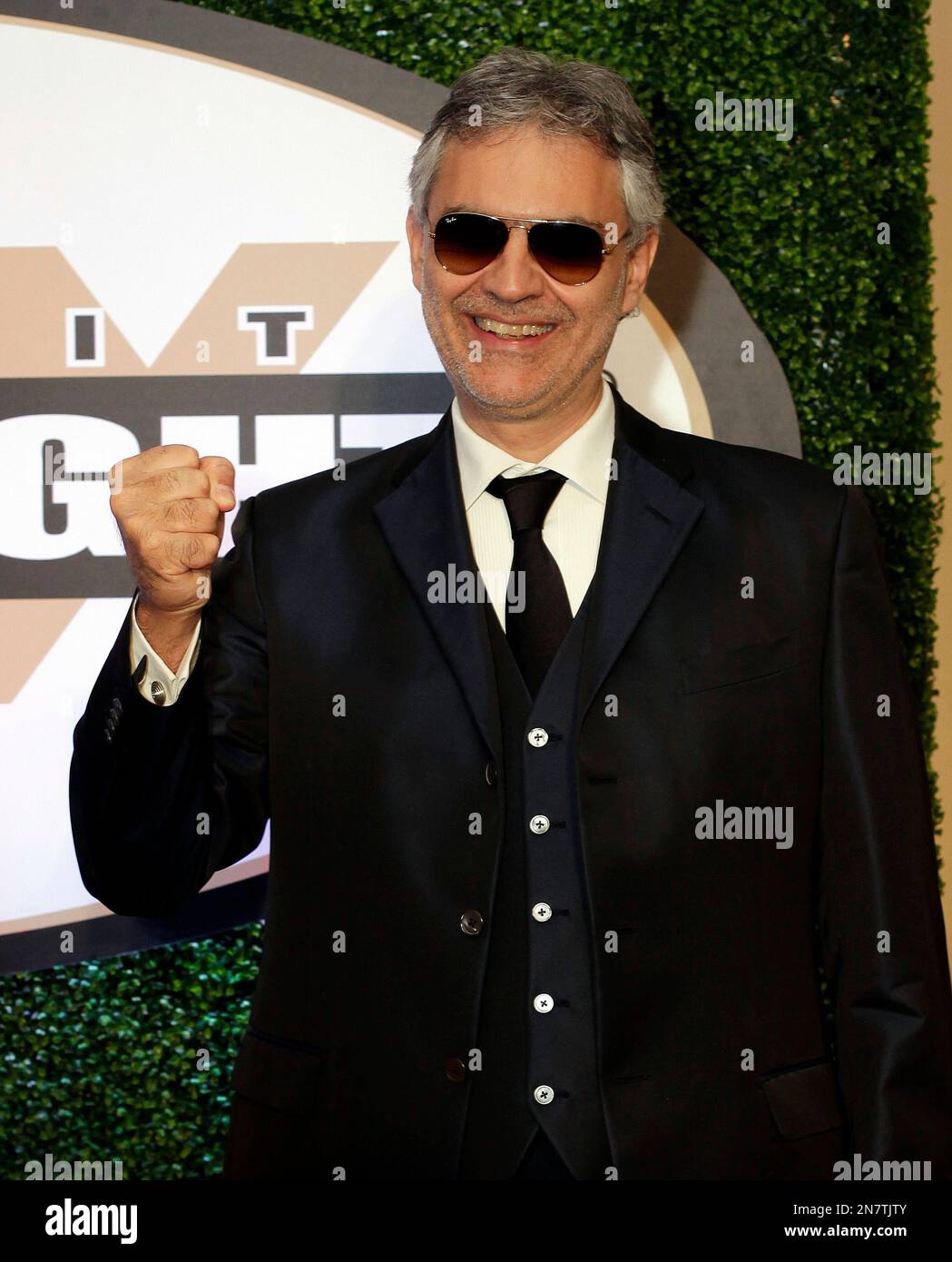 Entertainer Andrea Borcelli arrives at Muhammad Ali's Celebrity Fight ...