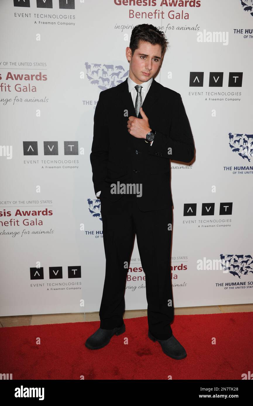 Dominic Scott Kay arrives at the 2013 Genesis Awards Benefit Gala at ...