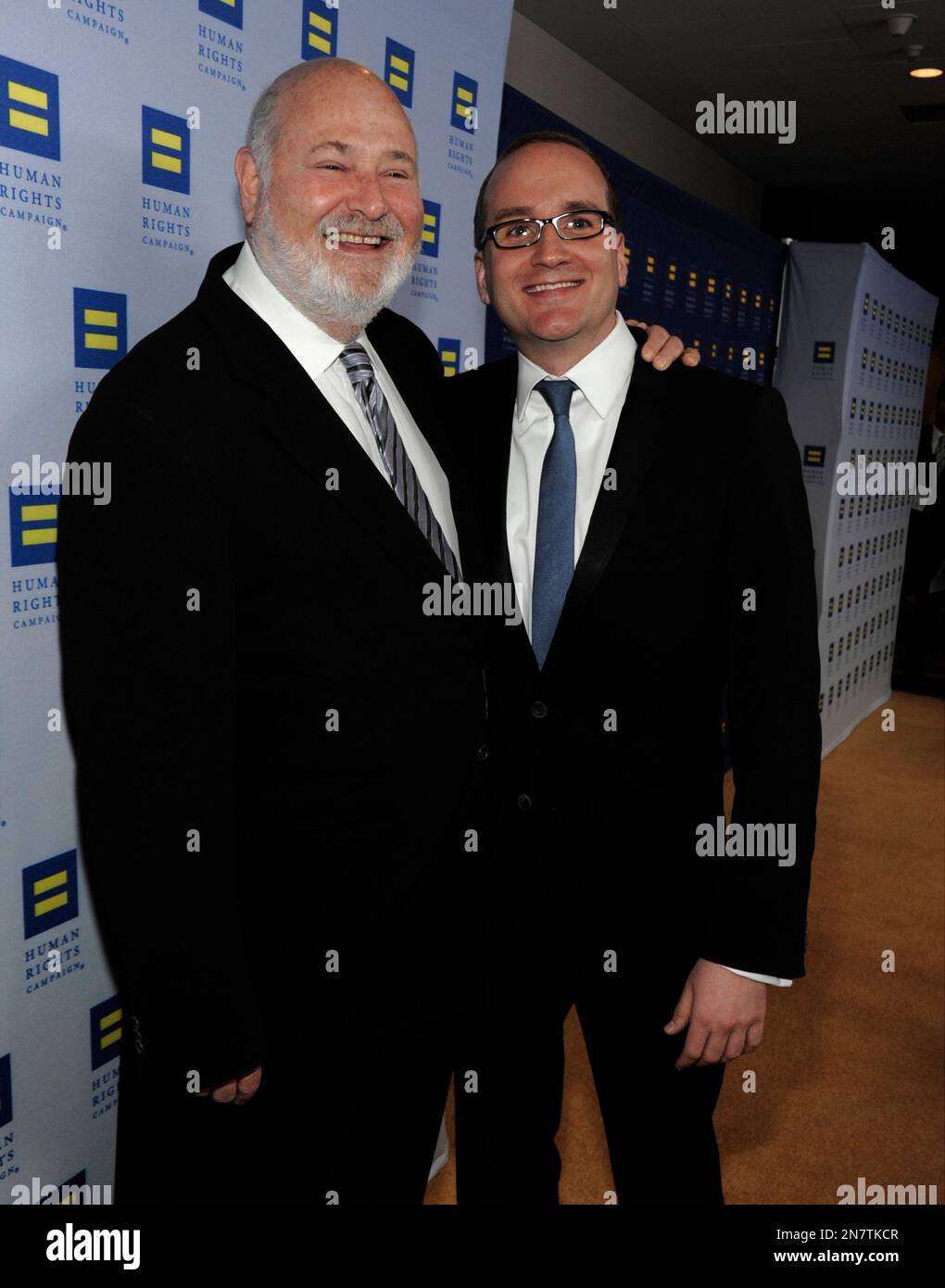 Director Rob Reiner, left, and Human Rights Campaign President Chad ...