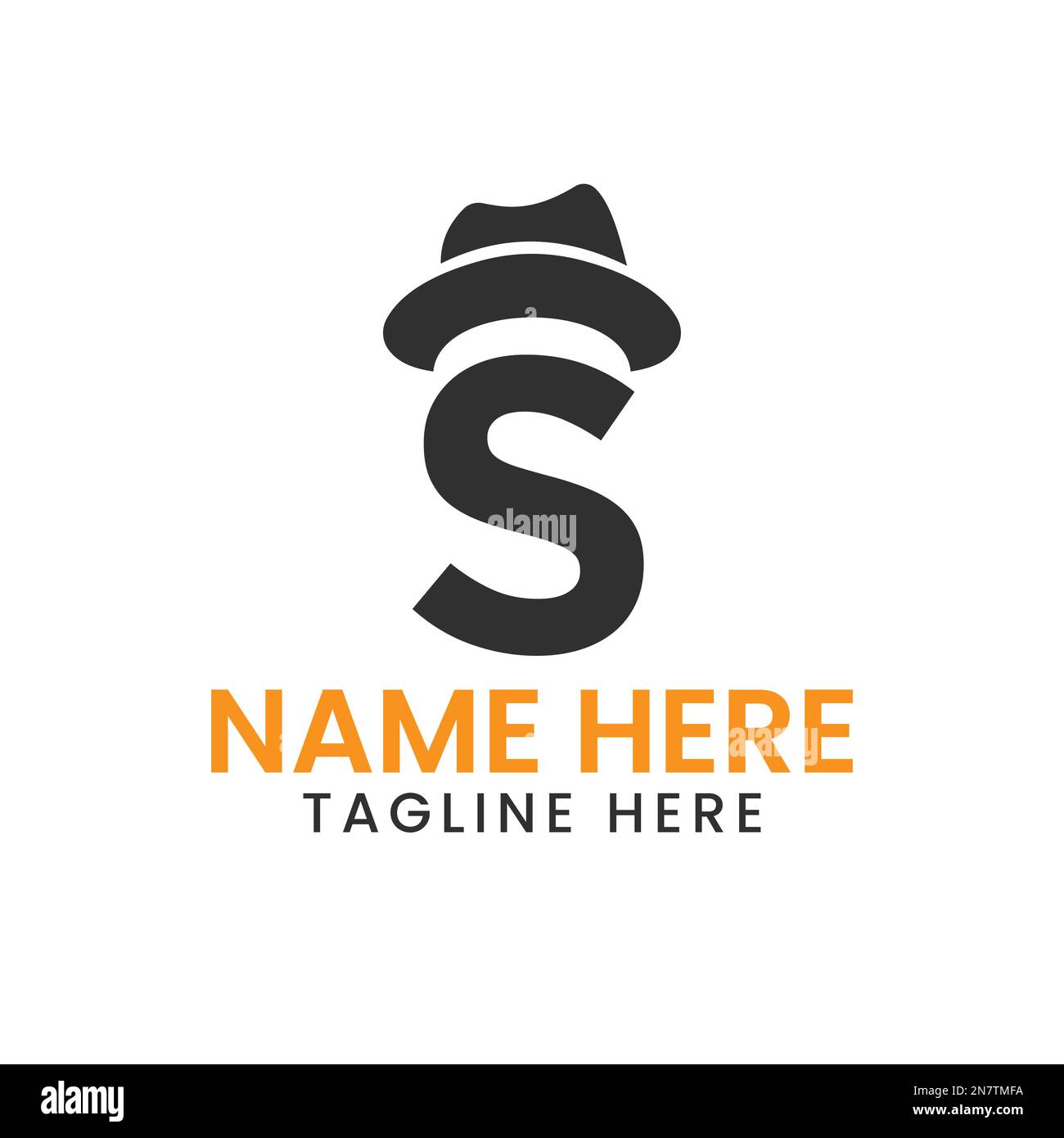 Letter S Gentlemen Hat Logo Design Concept With Cowboy Hat Icon ...