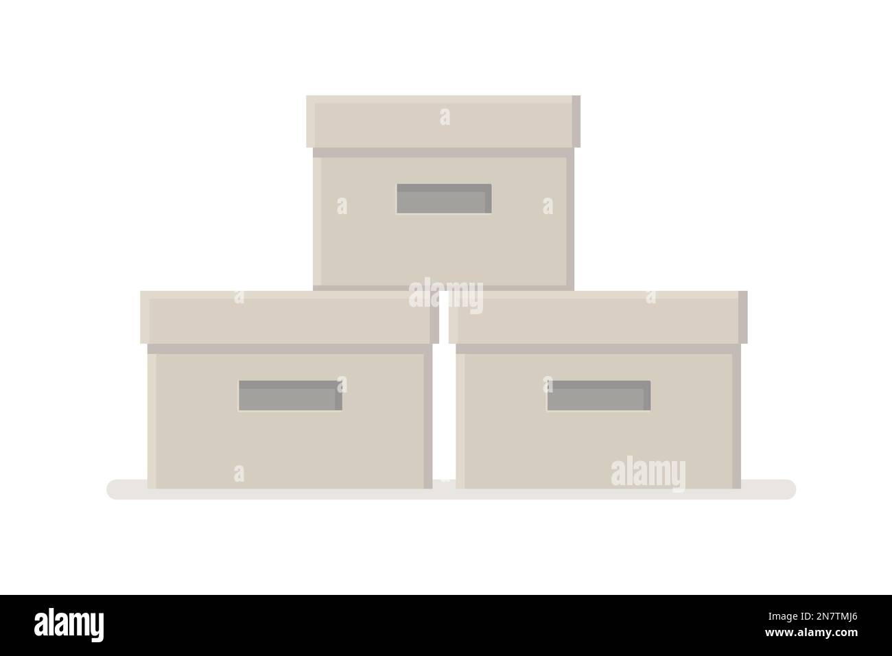 a cardboard boxes for moving or storage delivery mail parcels vector ...