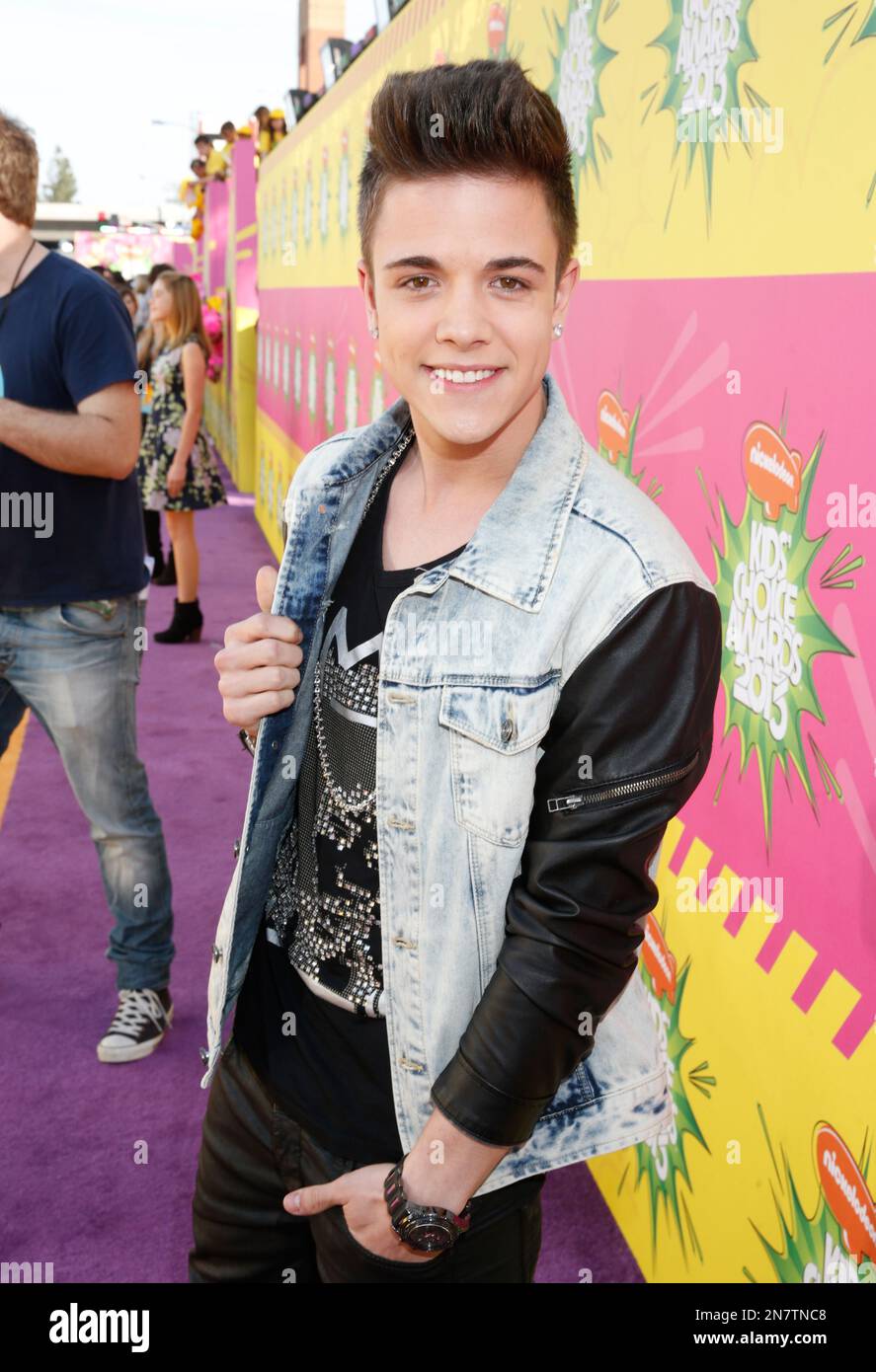 Singer Luca Hanni arrives at the 26th annual Nickelodeon's Kids' Choice ...