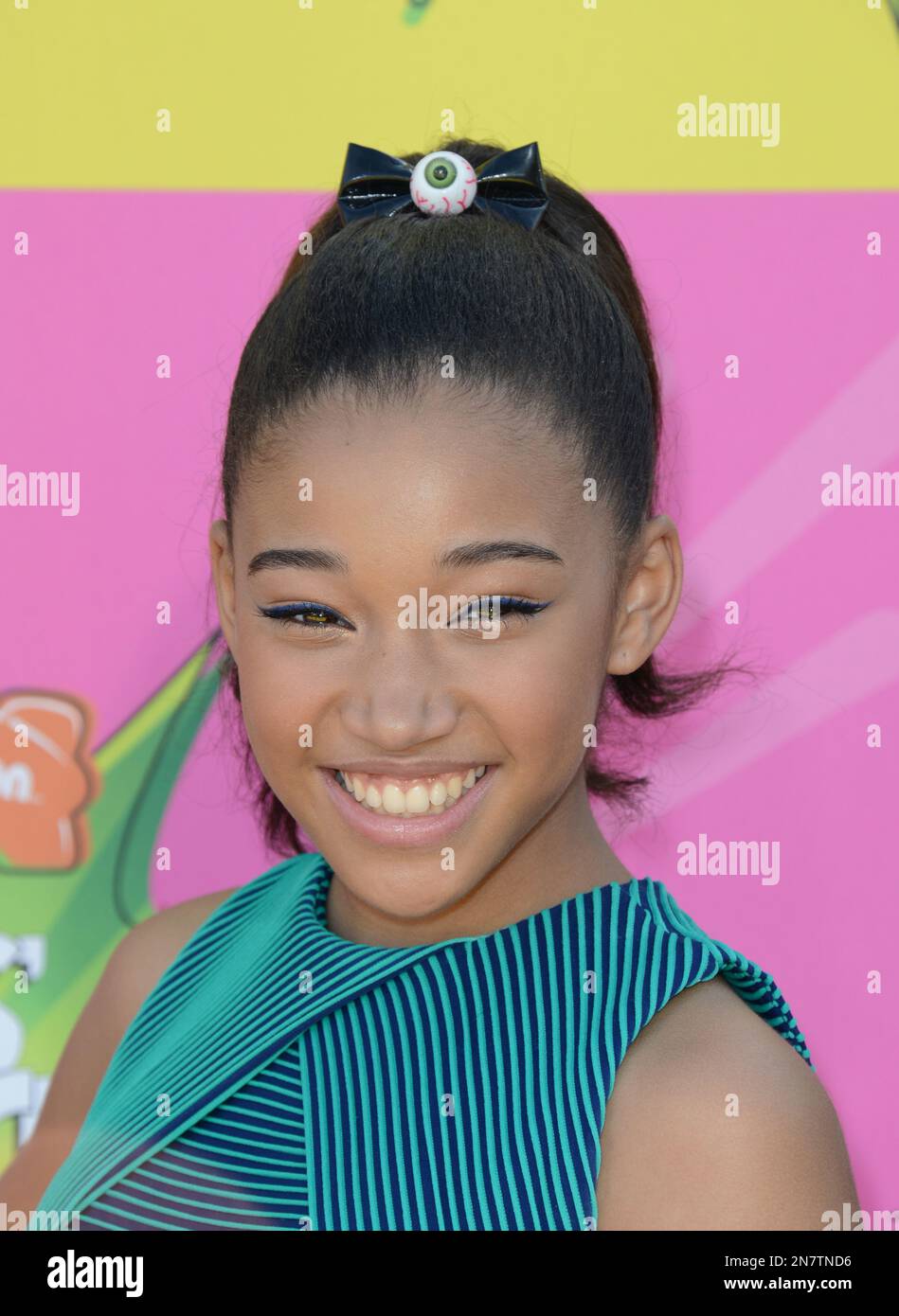 Actress Amandla Stenberg arrives at the 26th annual Nickelodeon's Kids ...