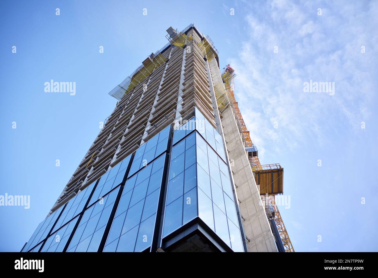 High angle view of an under construction building hi-res stock ...
