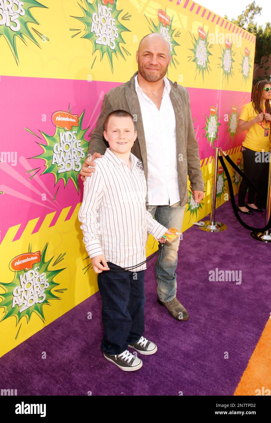 Actor Randy Couture, left, and Caden Couture arrive at the 26th annual ...