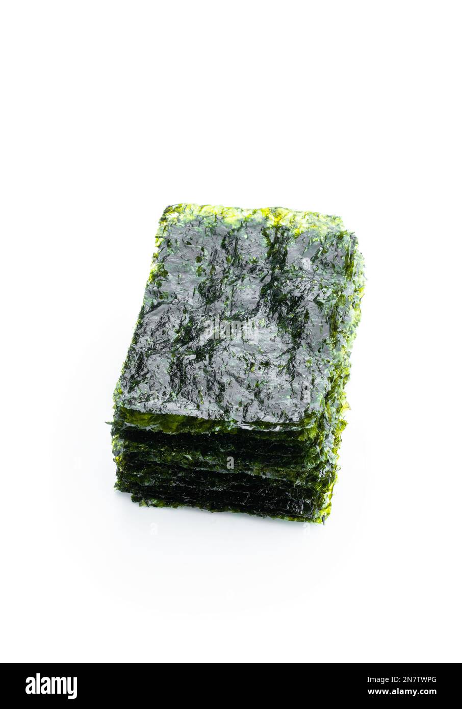 Dry crispy nori seaweed isolated on white background Stock Photo - Alamy