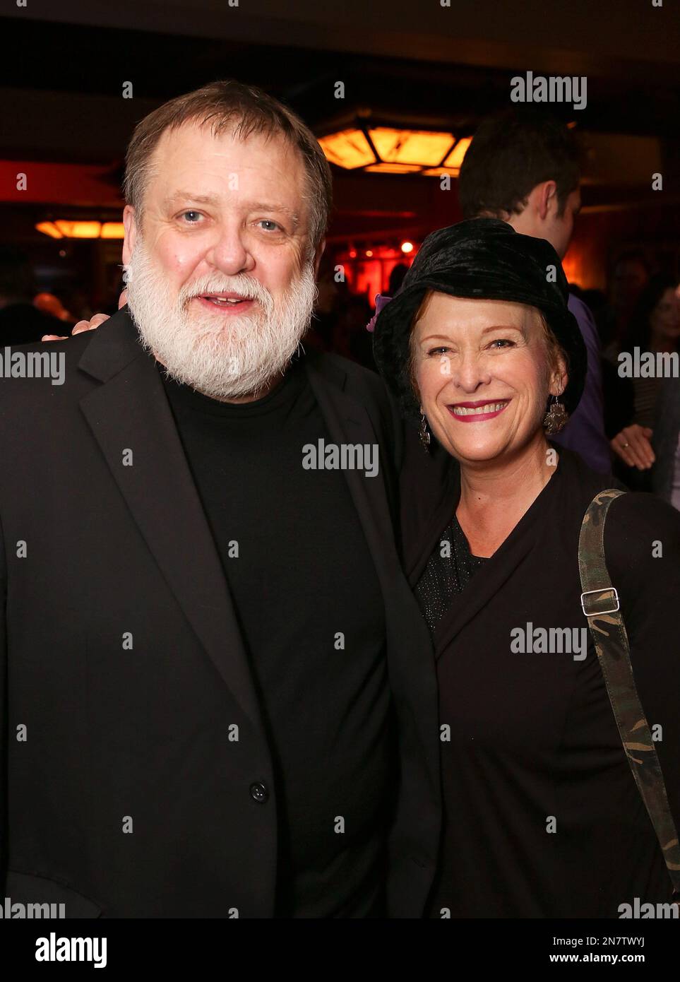 From left, cast members Michael Rothhaar and Linda Kerns pose during ...