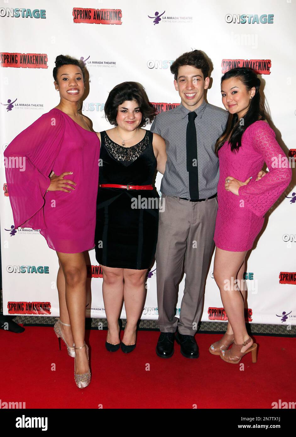 From left, cast members Salisha Thomas, Jennifer Foster, Coby Getzug ...