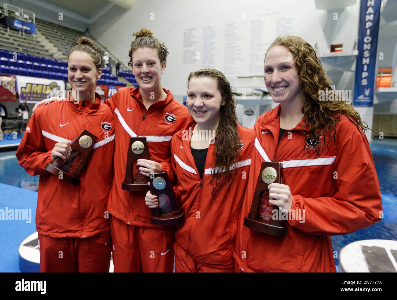 From left to right, Georgia's Megan Romano, Allison Schmitt, Brittany ...