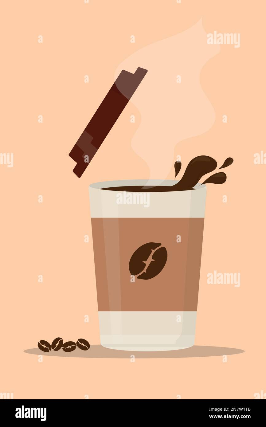 Cup coffee splashes isolated Stock Vector Images - Alamy
