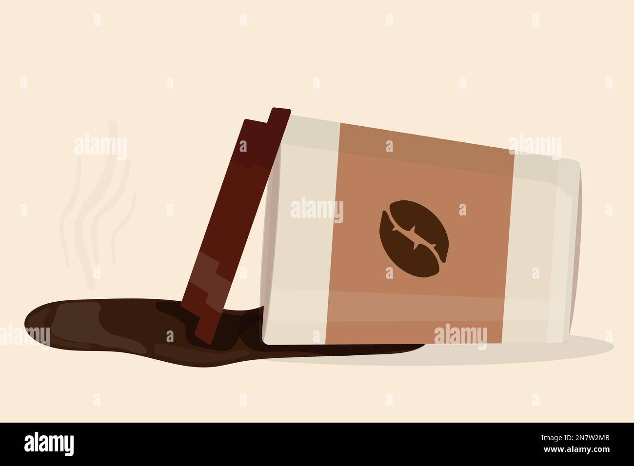 Paper cup spilled coffee Stock Vector Images - Alamy