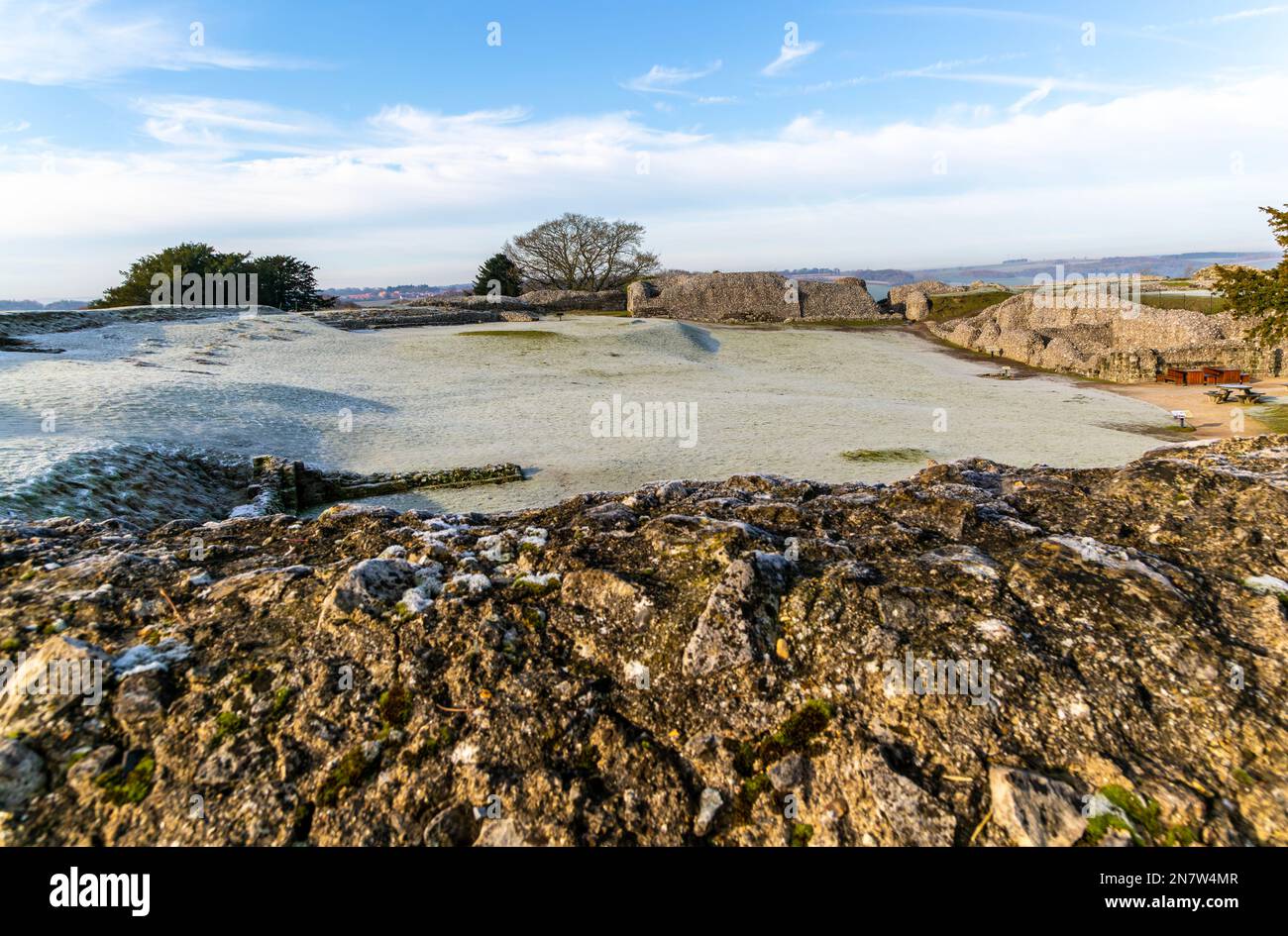 Old Sarum castle, Salisbury, Wiltshire, England, UK Stock Photo - Alamy