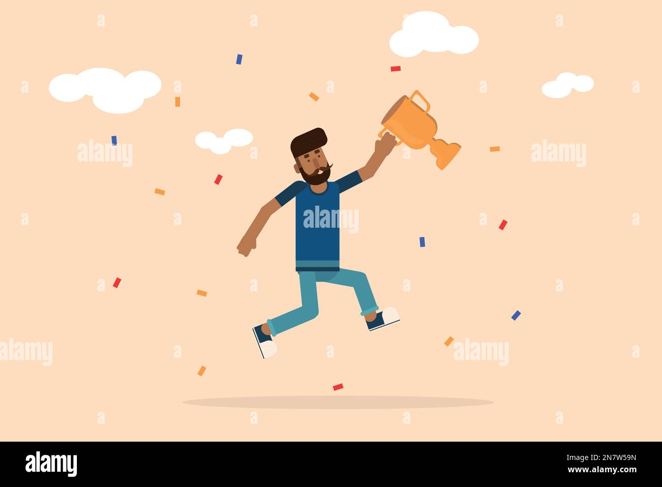 Success succeed male man Stock Vector Images - Alamy