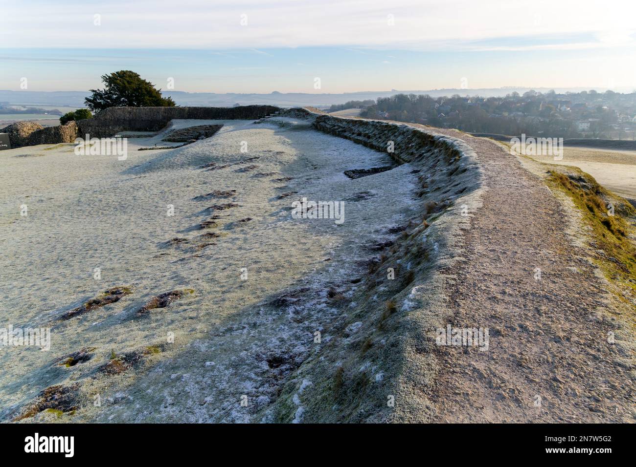 Old Sarum castle, Salisbury, Wiltshire, England, UK Stock Photo - Alamy