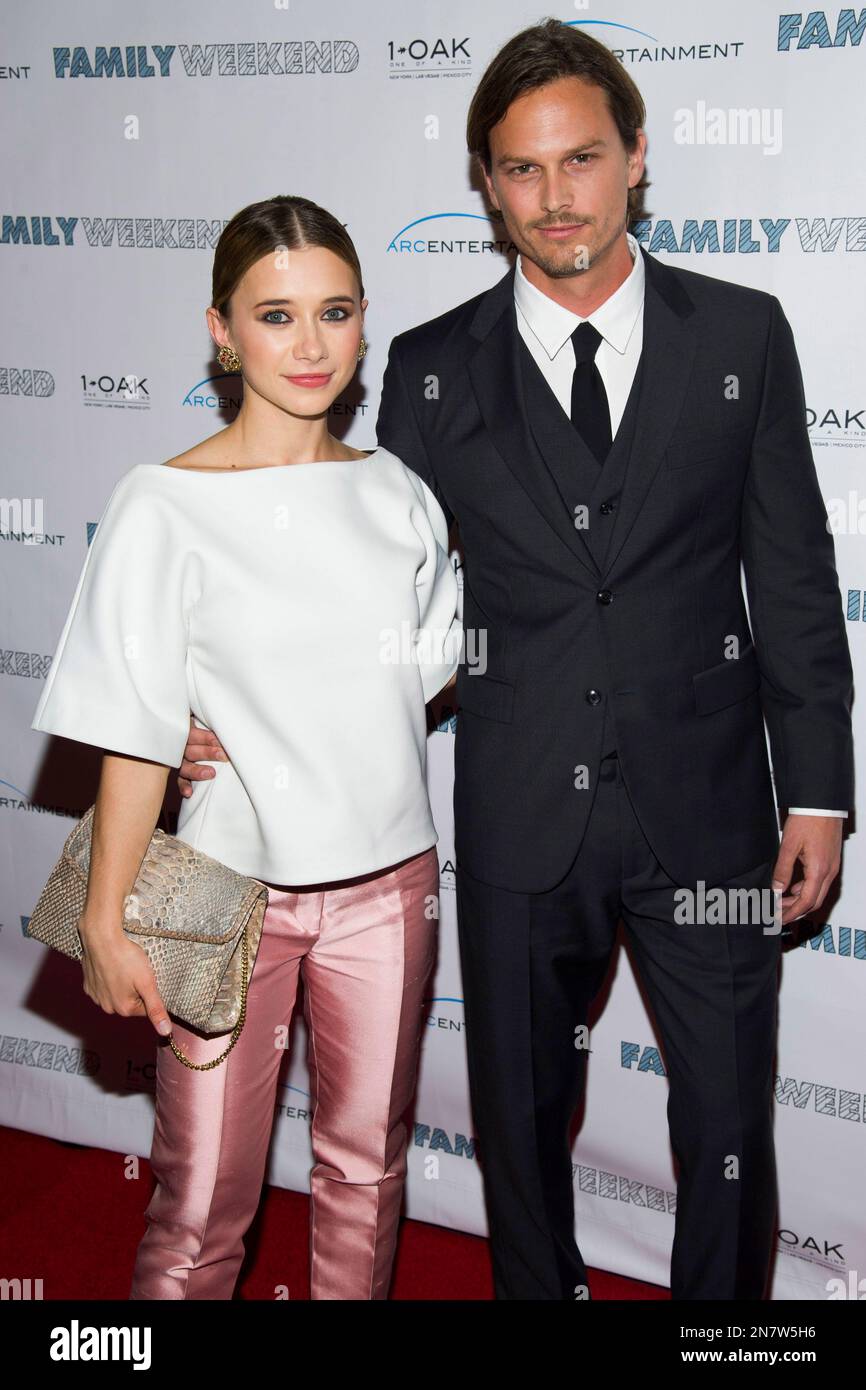 Olesya Rulin and Andrew Gray McDonnell attend the premiere of "Family ...