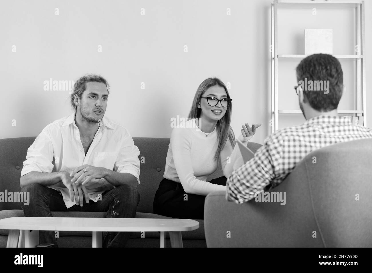 Therapist office psychology Black and White Stock Photos & Images - Alamy