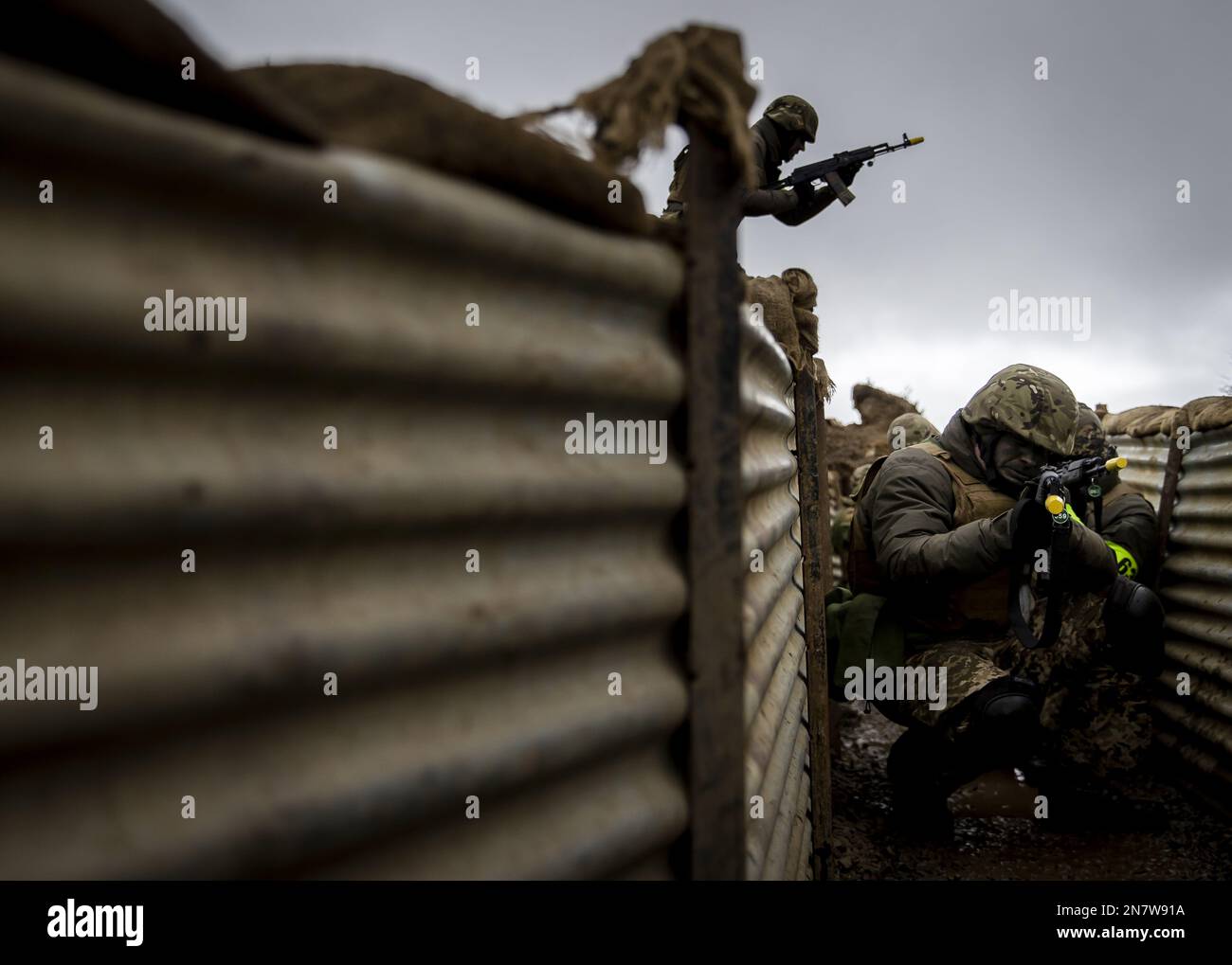 UK. 10th Feb, 2023. NORTHERN ENGLAND - Ukrainian soldiers in a ...
