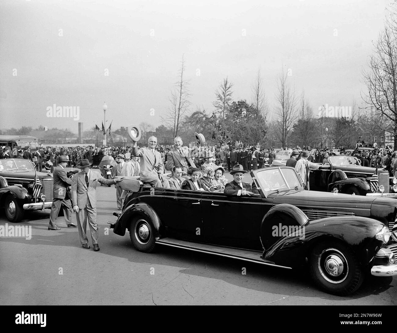 U.S. President Harry S. Truman and vice president-elect Alben Barkley ...