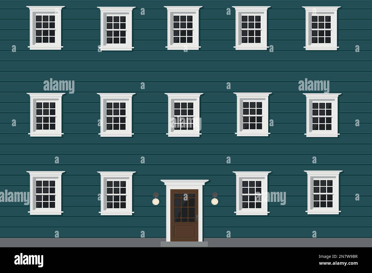 Blue modern building windows Stock Vector Images - Alamy