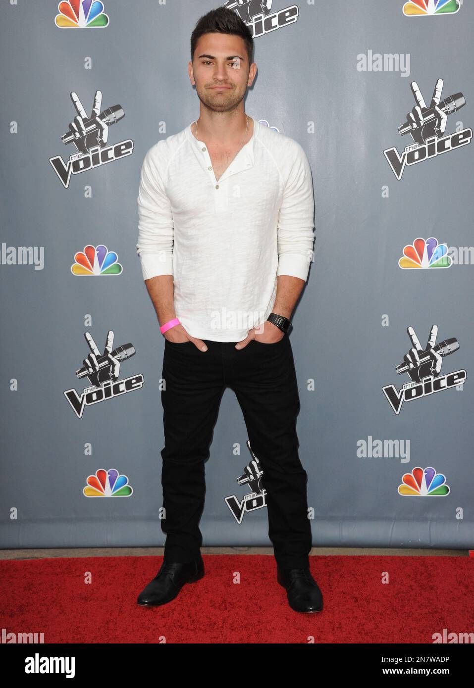 Charlie Rey arrives at the 4th season premiere screening of "The Voice ...