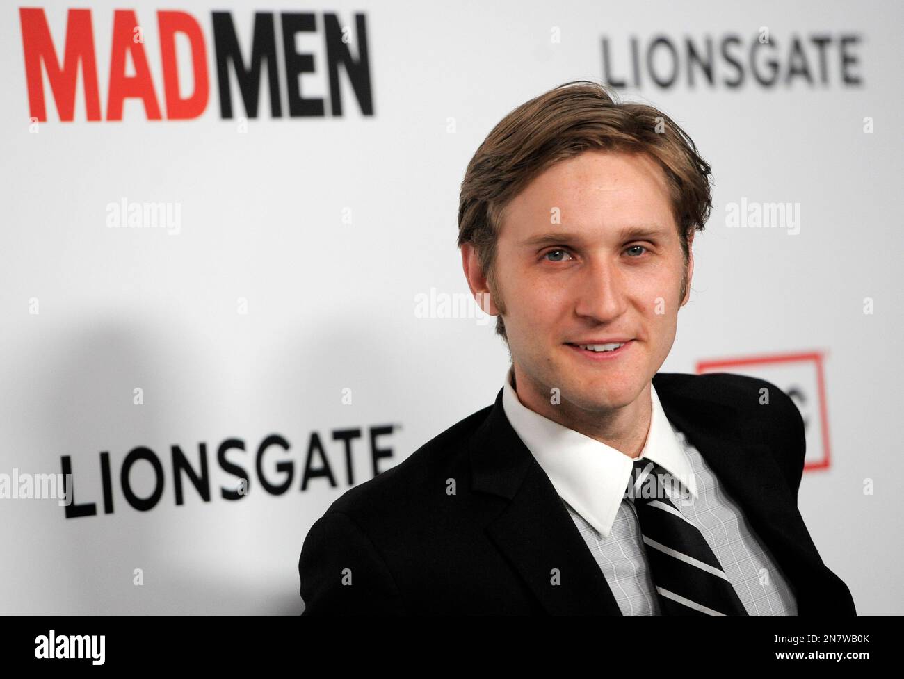 "Mad Men" cast member Aaron Staton poses at the season six premiere of ...