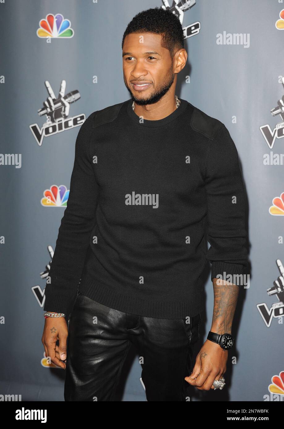 Usher arrives at the 4th season premiere screening of "The Voice" at ...