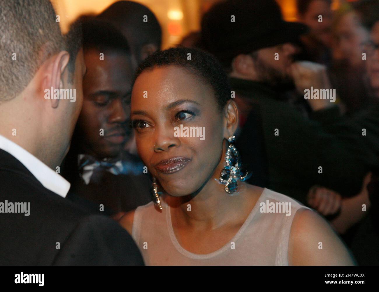 Actress April Thompson attends an after party for the premiere of "Blue ...