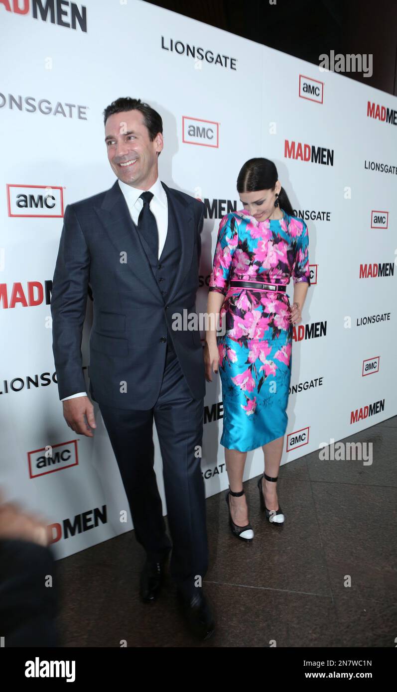 Jon Hamm and Jessica Pare at the AMC Season 6 Premiere of Mad Men , on ...