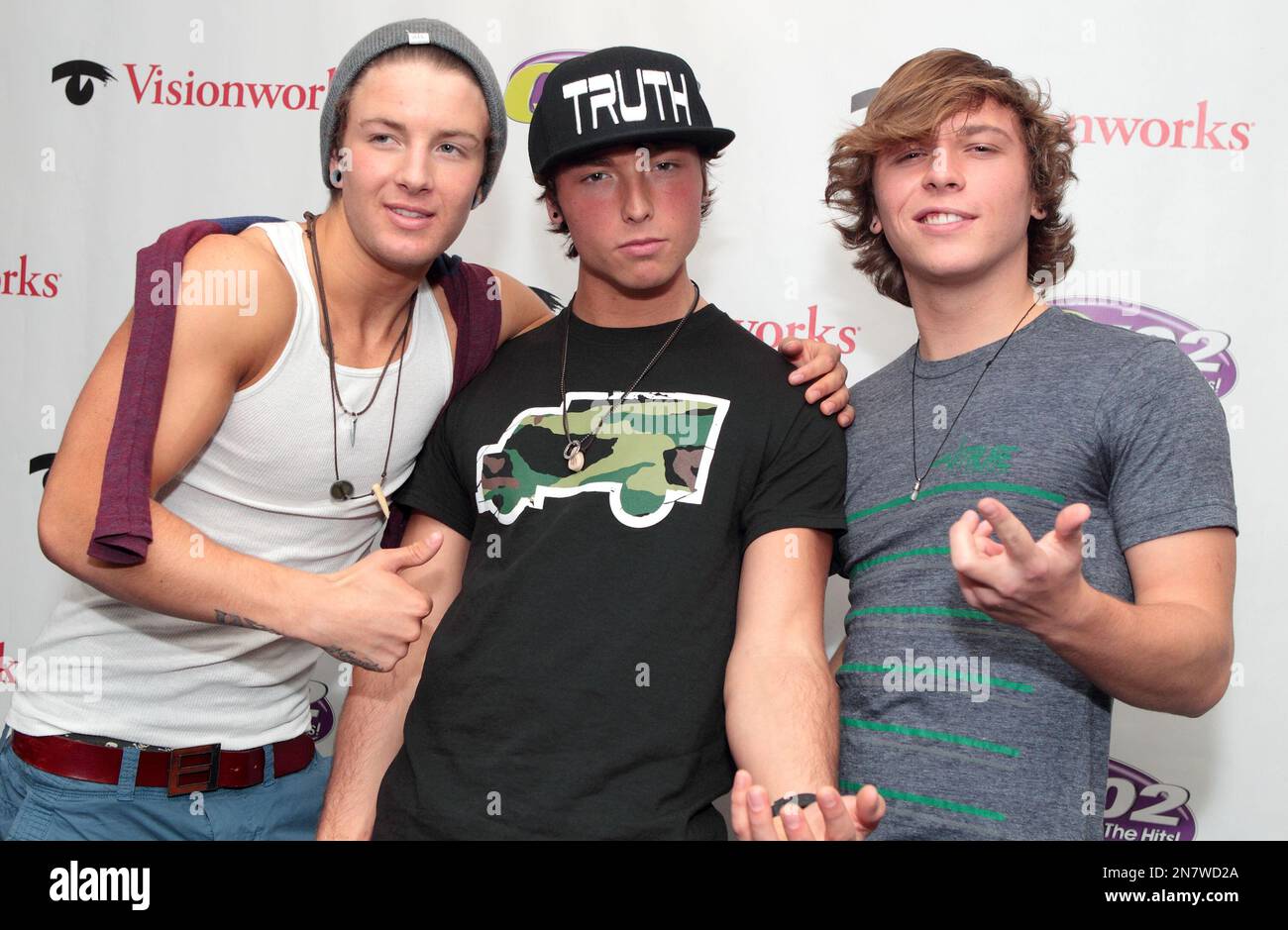 Pop music band Emblem3 visit radio station Q102 iHeartradio Performance ...