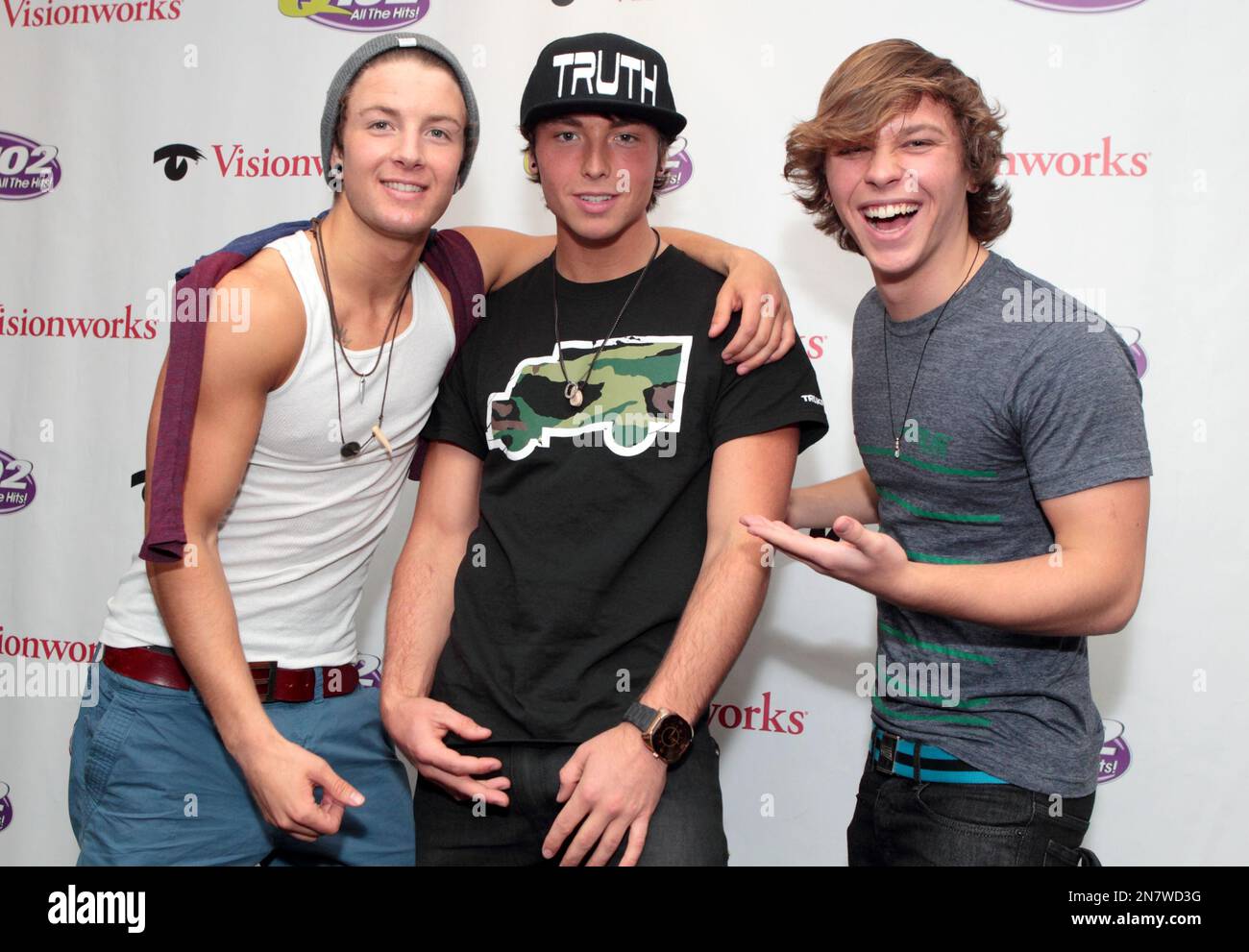 Pop music band Emblem3 visit radio station Q102 iHeartradio Performance ...