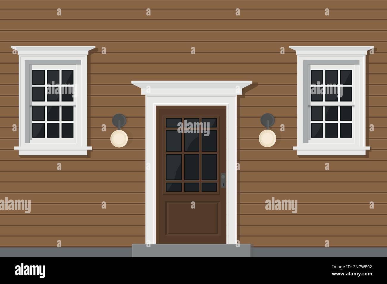 Old retro door windows Stock Vector Images - Alamy