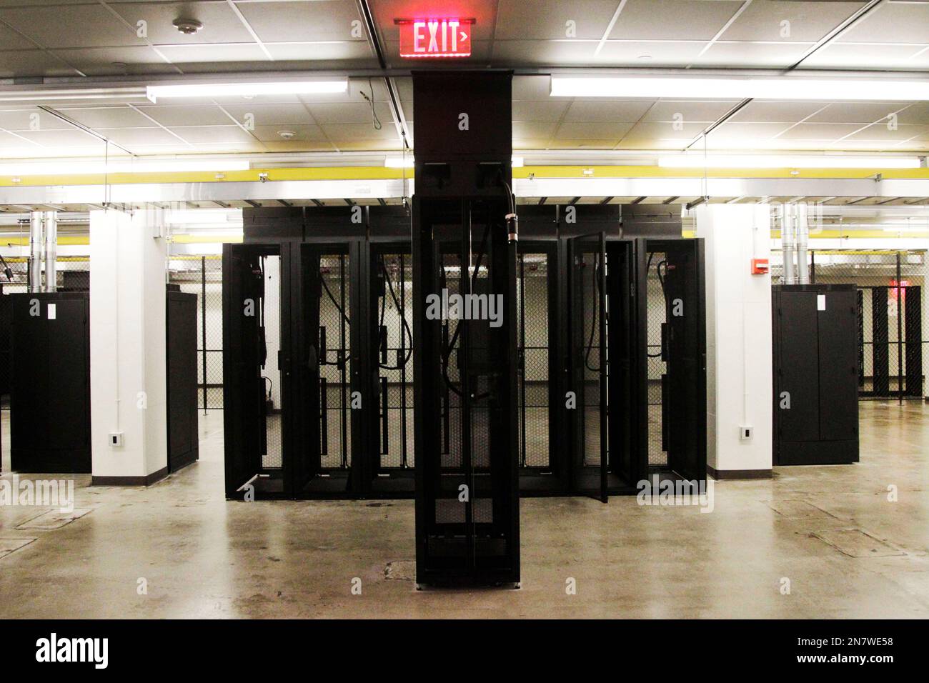 A server room in a new data center, Intergate.Manhattan, is shown in ...