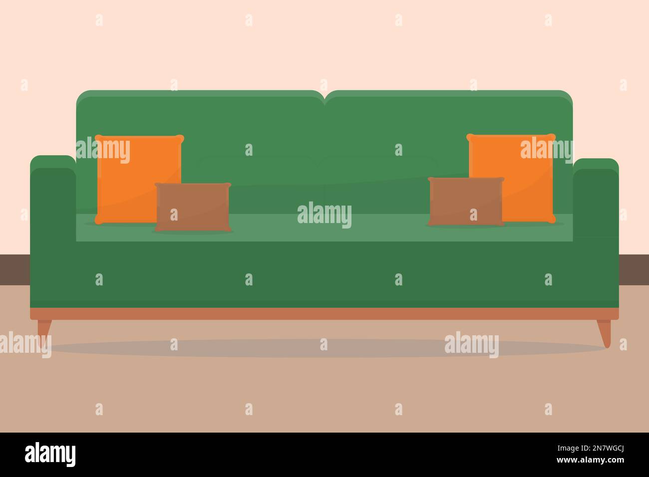 Color pillows on sofa Stock Vector Images - Alamy