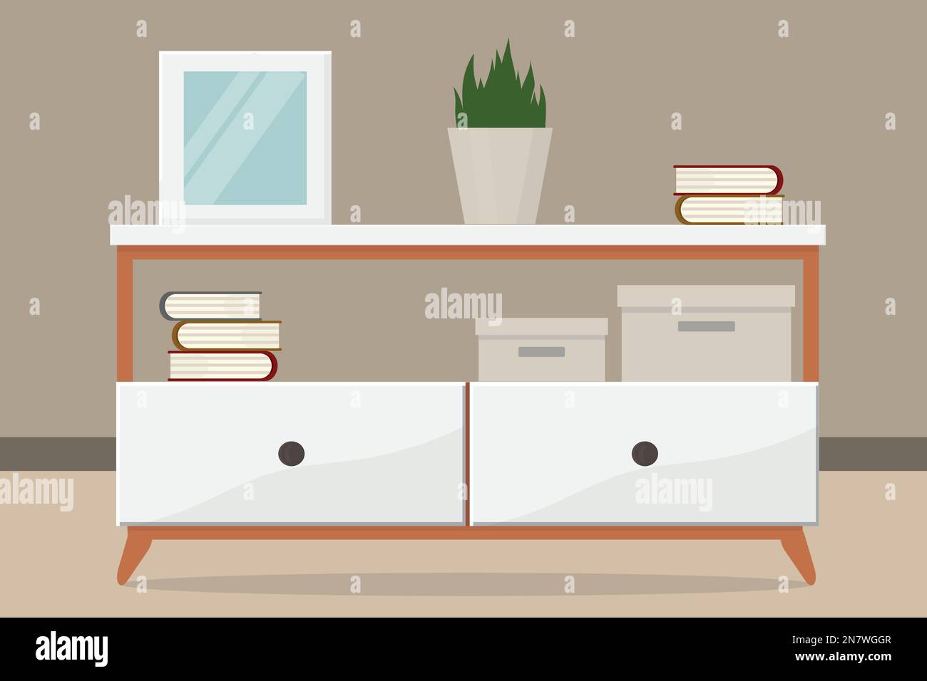 Small living room house Stock Vector Images - Alamy