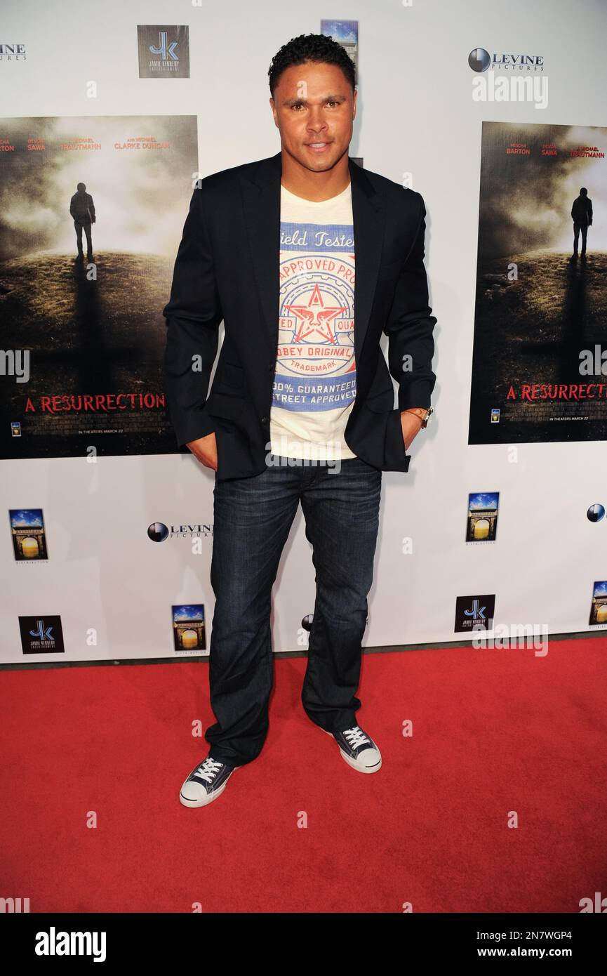 Thomas Williams arrives at the LA premiere of "A Resurrection" at the ...