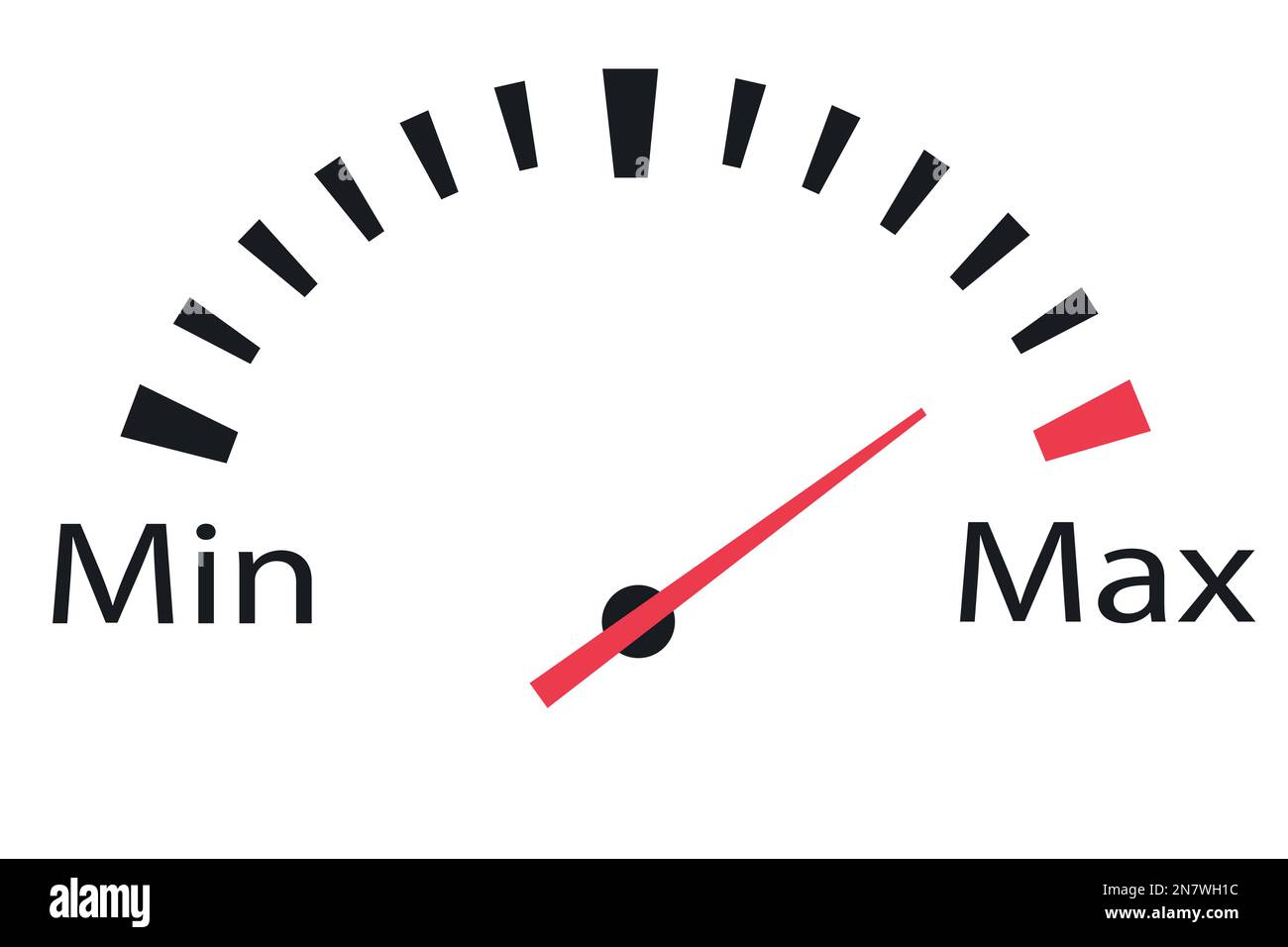 a fuel pressure sensor at maximum pressure value indicator Stock Vector ...