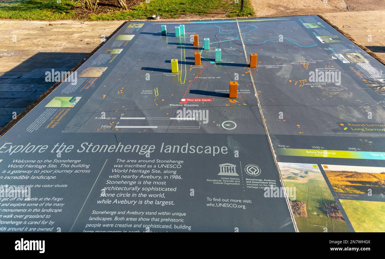 Information map about the prehistoric landscape of Stonehenge ...