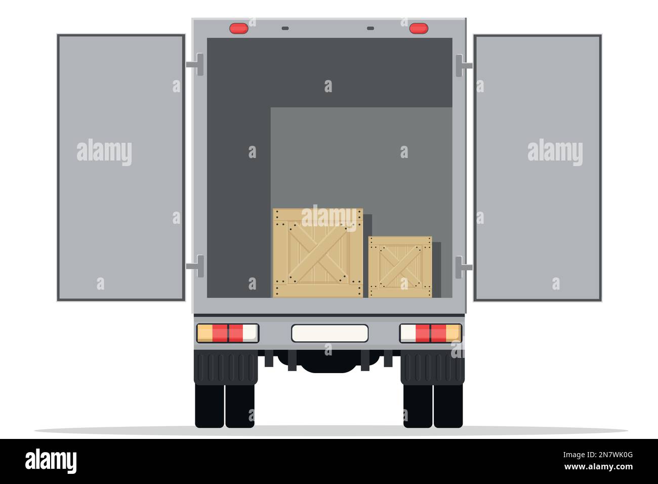 Open back truck Stock Vector Images - Alamy