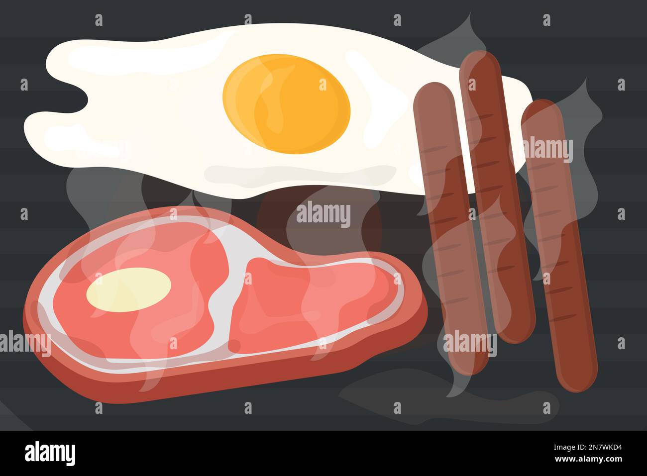 Raw steak eggs cooking in hi-res stock photography and images - Alamy