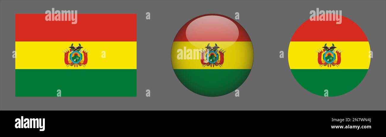 Bolivia Flag set collection Vector Stock Vector Image & Art - Alamy