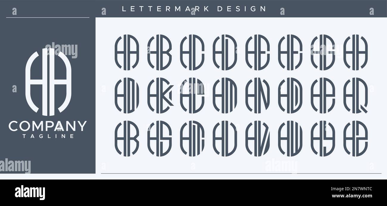 Abstract tube letter H logo design. Modern line capsule HH H letter ...