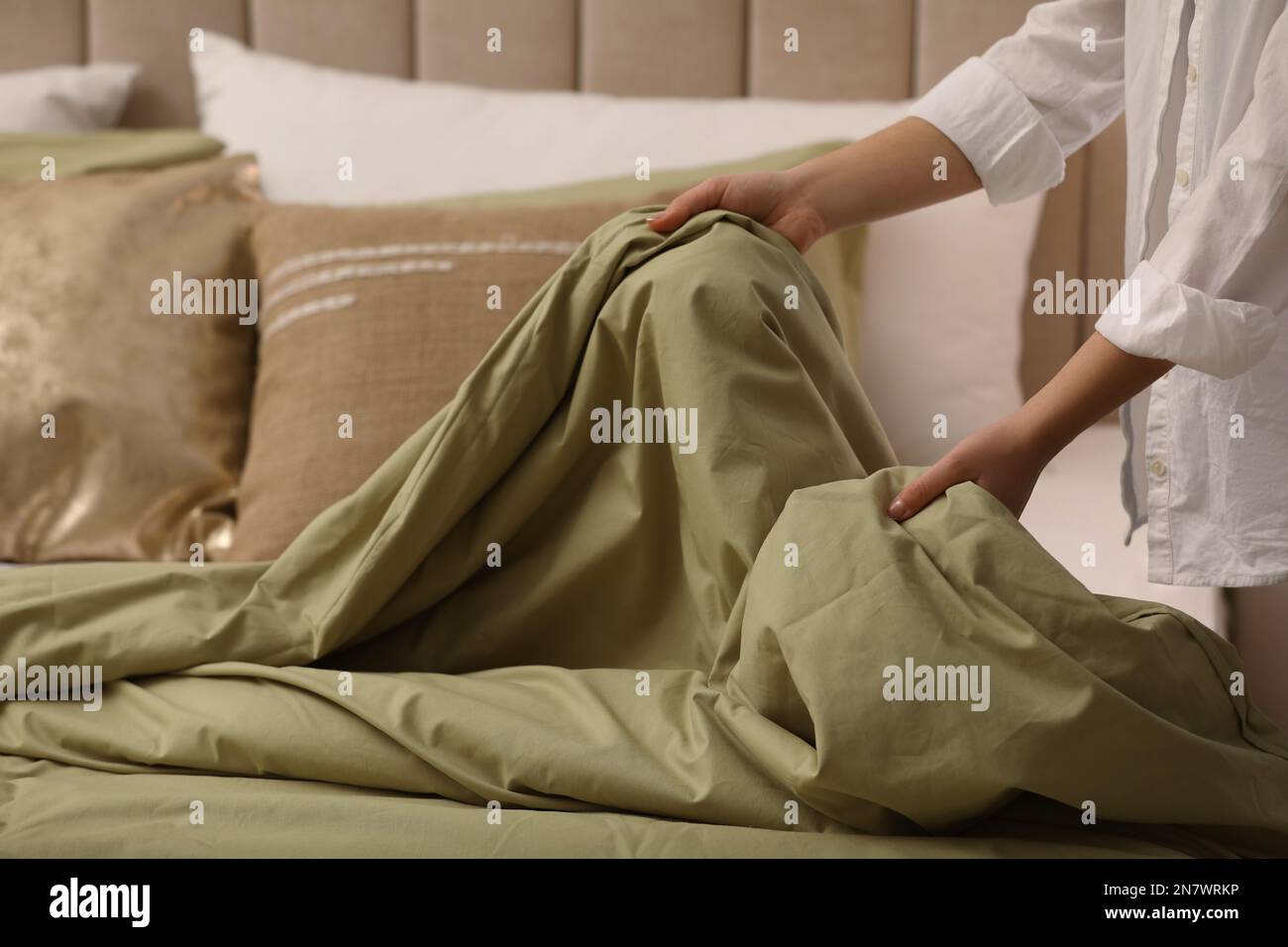 Olive green bed hi-res stock photography and images - Alamy