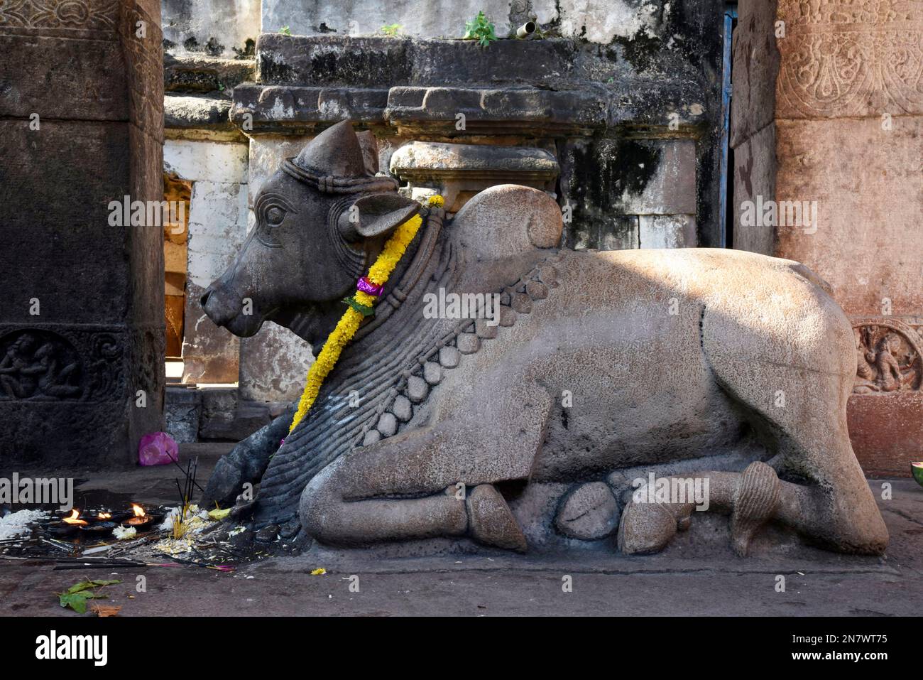 Nandi statue in the Mahakuta temples which were buillt by the early ...