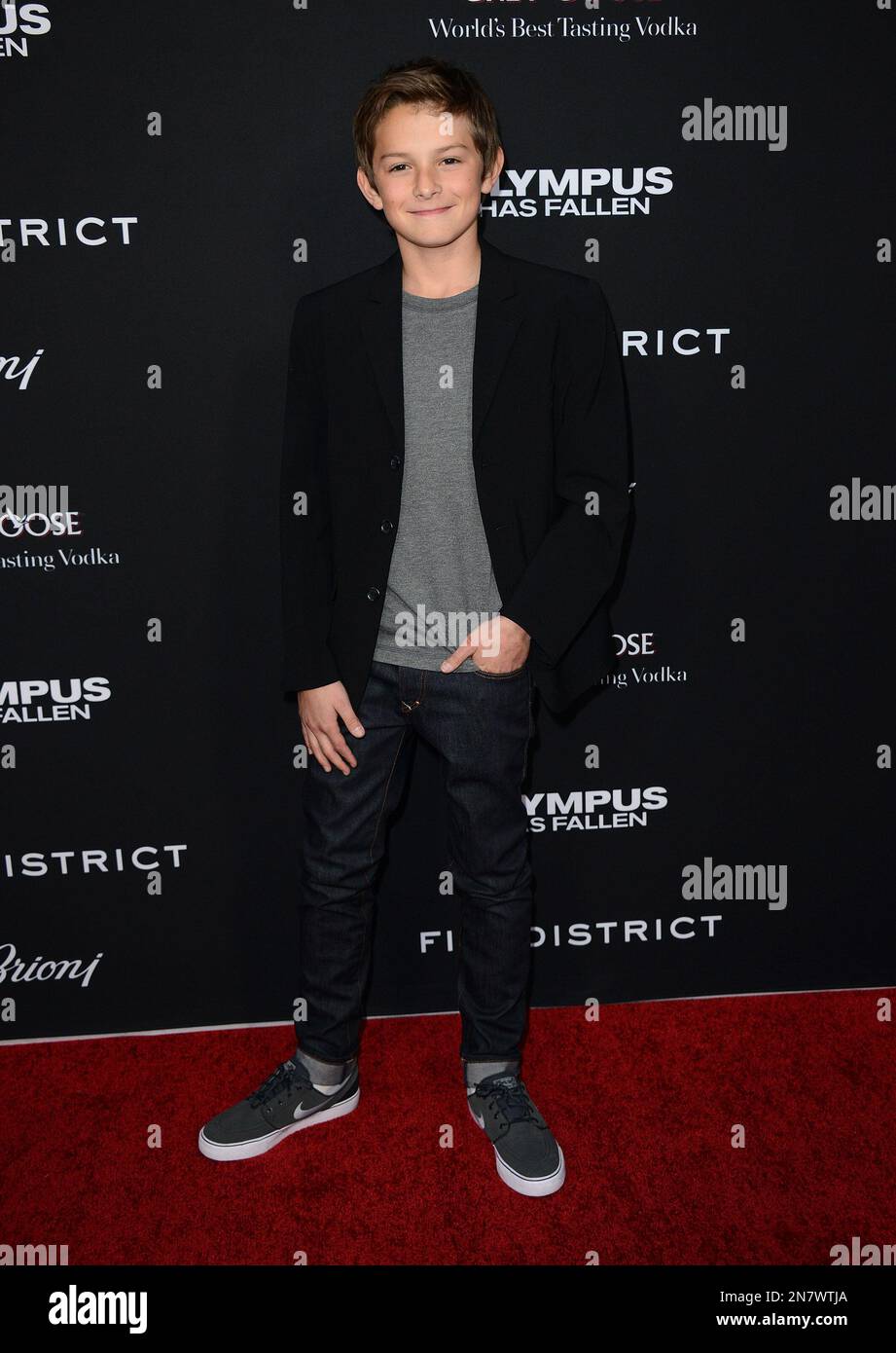 Finley Jacobsen arrives at the LA premiere of "Olympus Has Fallen" at ...