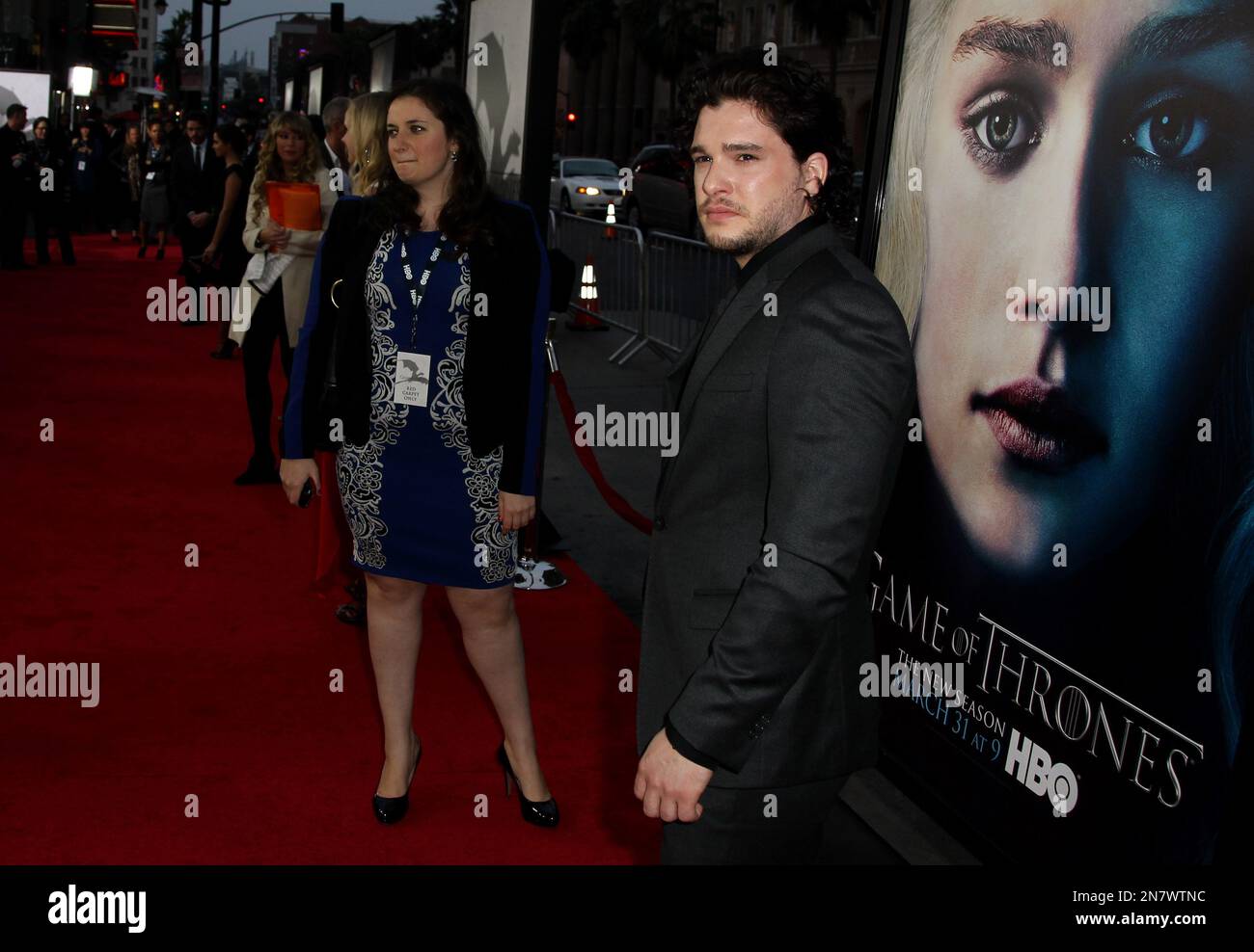 Cast member Kit Harington arrives at the premiere for the third season ...