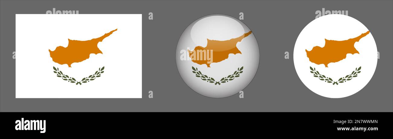 Cyprus Flag set collection Vector Stock Vector Image & Art - Alamy