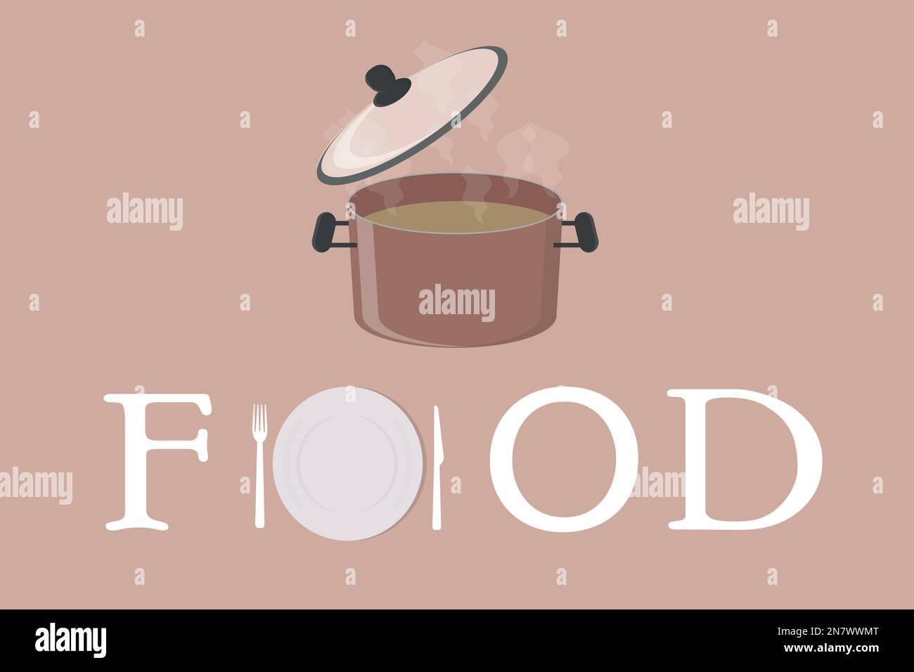 a food logo with fork and spoon background for fast food cuisine ...